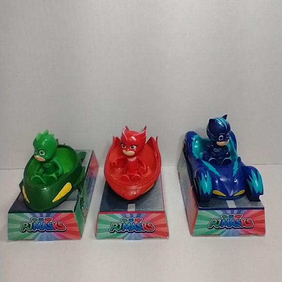 pj masks | Toys | 3 Pj Masks Power Racers Gekko Catboya And Owl Glider ...